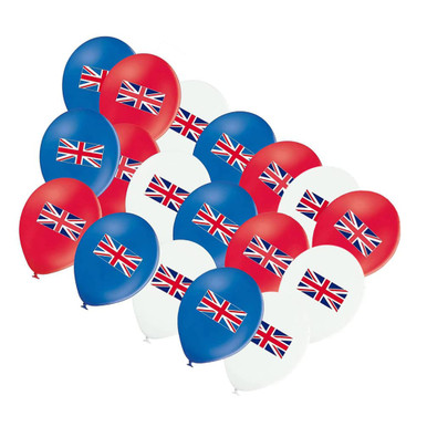 STOBOK Checkered Balloons 18pcs Union Jack Flag Pattern Balloons ...