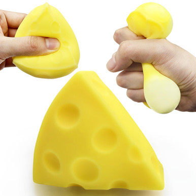 Cheese Stress Balls for Kids Squishy Fidget Toys (1PCS) Triangle Cheese ...
