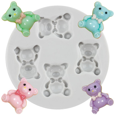 MINFEIDMS Teddy Bear Chocolate Silicone Molds Baby Bears Fondant Mold ...