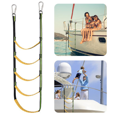 SKYXIU 5 Step Boat Rope Ladder,Portable Boarding Ladder,Fishing Rope ...