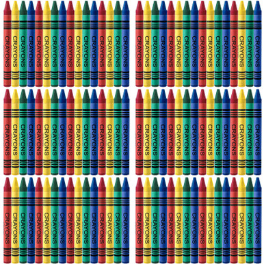 COCPOK 72 Pack Crayons Bulk,4 Colors Jumbo Crayons,288 total Bulk ...