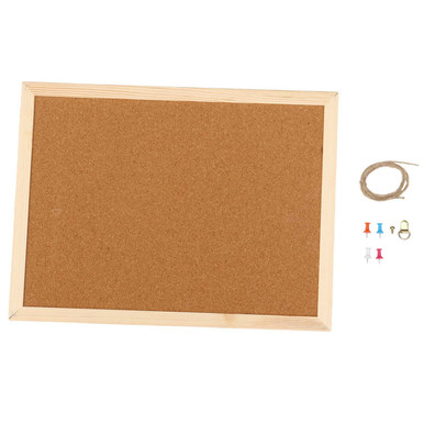 VOSAREA Hanging Cork Board Framed Bulletin Board Display Board Cork ...