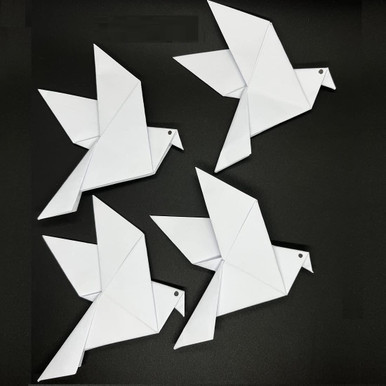 100PCS White Origami Paper Doves For Rustic Wedding Party Decorations ...