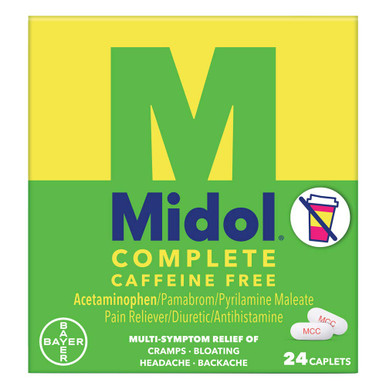 Midol Complete Caffeine Free Caplets 24ct: Midol Complete Caffeine Free ...