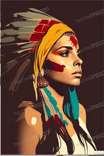 35 Piece Puzzles Native American for Adults & Kids - Abstract Indian ...