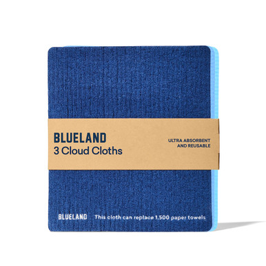 BLUELAND Cloud Cloth - 3 Pack - Reusable Ultra-Absorbent Swedish Dish ...