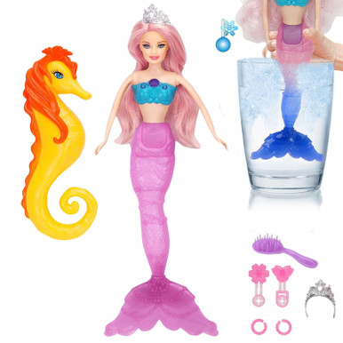 Yellow River Mermaid Princess Doll Playset, Temperature Color Changing ...