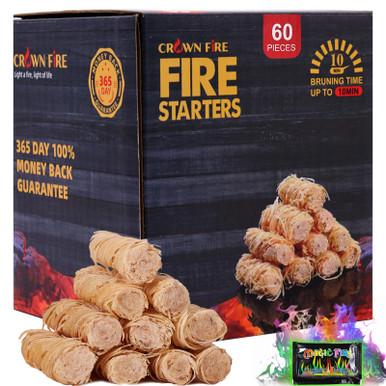 Fire Starters for Fireplace, Indoor, and Outdoor Use - Natural ...