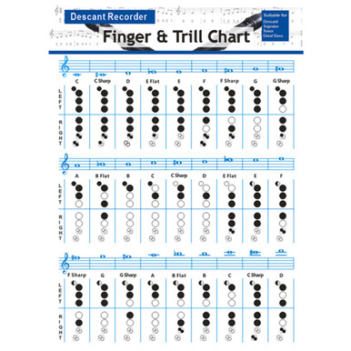 Ukulele Flute Practicing Supplies Bass Recorder Chords Finger Chart ...