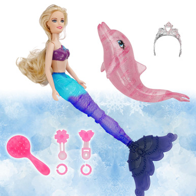 BETTINA Mermaid Princess Doll Play Set, Temperature Color Changing ...