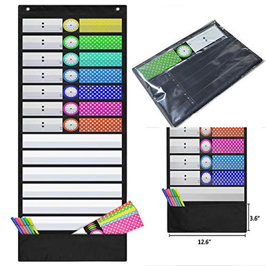 Daily Schedule Pocket Chart Class Schedule with 13 Cards 3+1 Pockets 7 ...