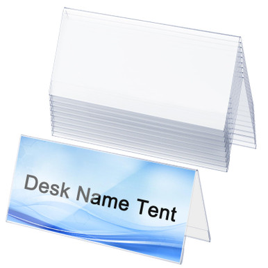 proturbo 10 Pack Plastic Name Tent Holders 8.66x4inch Table Name Tents ...