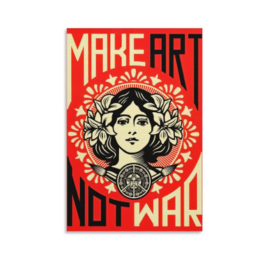 Make Art Not War Posters Shepard Fairey Art Canvas Wall Art Decorative ...