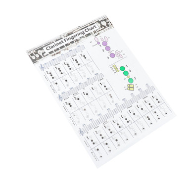 VICASKY 2 Pcs Clarinet Chord Score Oud Instrument Chord Chart Beginner ...