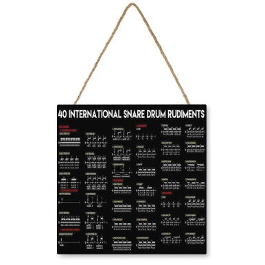 Drum Knowledge Sign Music Studio Decor 40 International Snare Drum ...