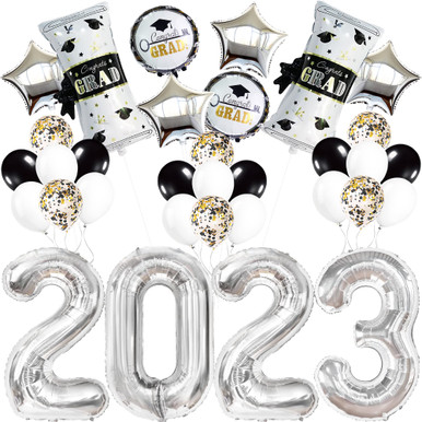 KatchOn, Silver 2023 Balloons Graduation Set - Gaint 40 Inch, Pack of ...