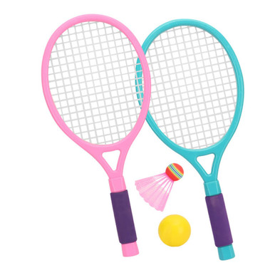 HEALEEP 1 Set Portable Bracket Toy Plastic Toy Ball Badminton Rackets ...