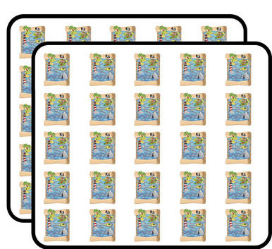 50 PCs Cool Kids Treasure Chest Map Cartoon 1" Stickers Decals Laptop ...