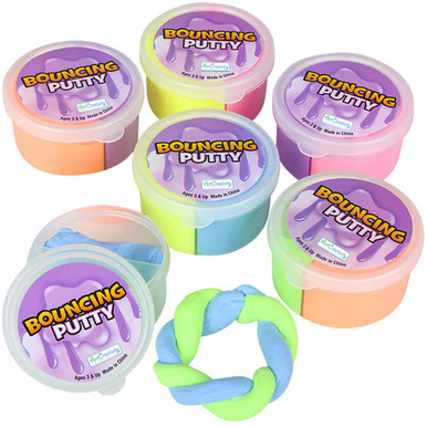 ArtCreativity Bouncing Putty for Kids, Set of 6, Each Container ...