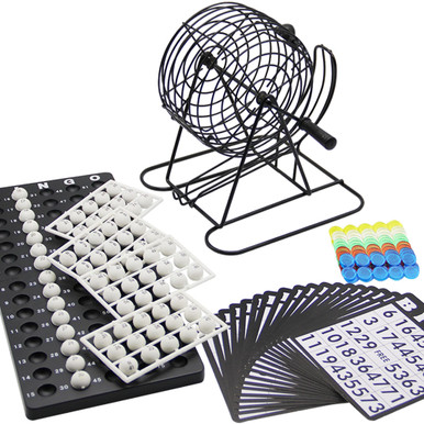 Lulu Home Bingo Game Set , 8 Inch Metal Bingo Cage Include 3/5 Inch ...