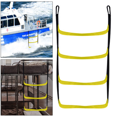 WBCBEC Boat Ladder Marine Rope Ladder Assist Boarding Rope Ladder, 4 ...