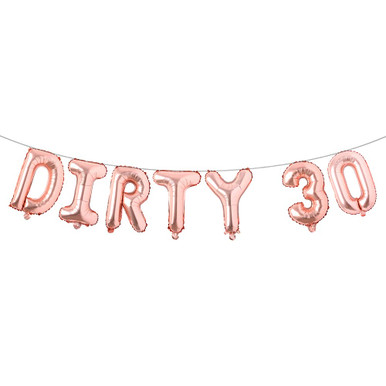 16 inch DIRTY 30 Balloons Dirty 30 Letter Balloons 30 Balloon Dirty 30 ...