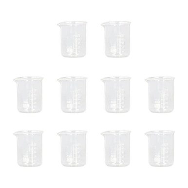 Agatige 10 Pcs Laboratory Glass Beaker, 50ml Borosilicate Glass Beaker ...