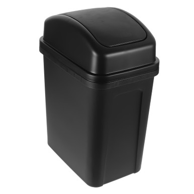 BUGUUYO Shake Lid Trash Can Waste Basket Rubbish Bin Trash with Lid ...