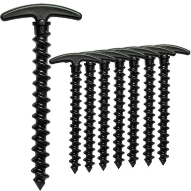 Tent Stakes 10 Pack Ground Anchors Tent Pegs,5.7in T Shape Spiral ...