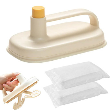 Cleaning Brush With Handle, Magic Wipe Replaceable Disposable Kitchen ...
