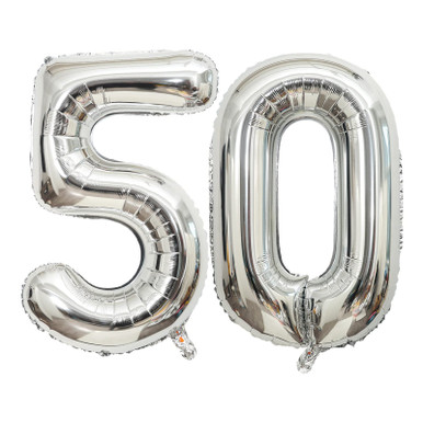 Number 50 Balloons 32 Inch Digital Balloon Alphabet 50th Birthday ...