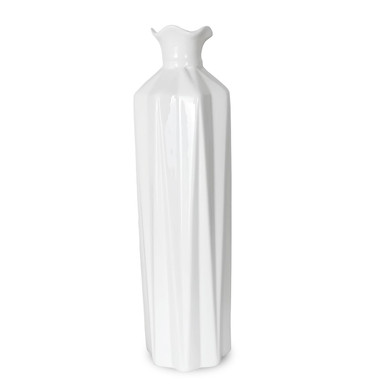 DOCFLVAS 12Inch Tall Vase White Ceramic Flower Vase,Home Decor White ...