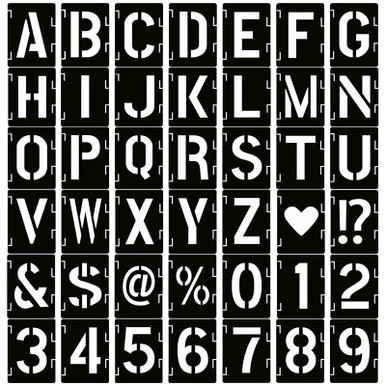 42 Pcs 3 inch Letter Stencils for Painting on Wood Fabric Walls Canvas ...