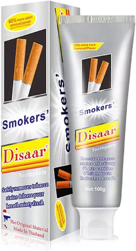 Smokers Toothpaste for Whitening and Stain Removal, 100 Grams Tube ...