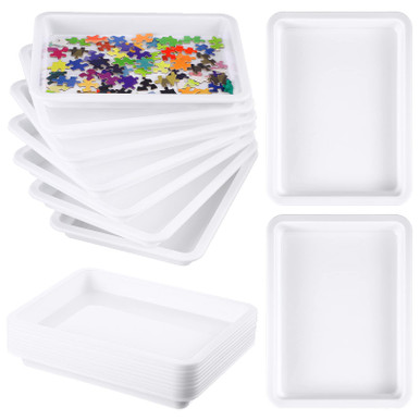 10 Pack Puzzle Sorting Trays for Puzzles Up to 1500 Pieces White ...