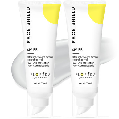 2 Pack - Face Shield by Florida Suncare - Non-Greasy SPF 55 Sunscreen ...