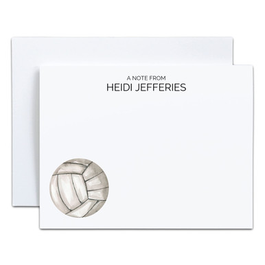 Personalized Volleyball Note Cards, Personalized Stationery Set ...