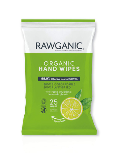 RAWGANIC Hand Wipes, Biodegradable Organic Cotton Hand Wipes | with ...