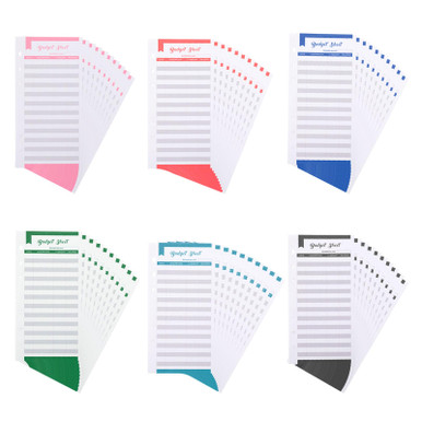 PATIKIL A6 Budget Sheets, 60 Pack 6-Hole Expense Tracker Money Tracking ...