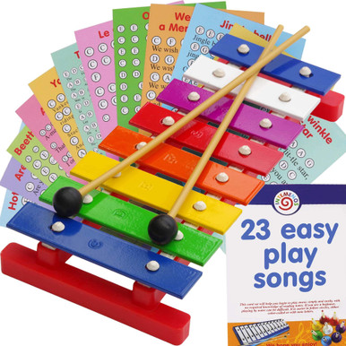 8-Note Glockenspiel for Children - Kid's Musical Xylophone - 22 Easy ...