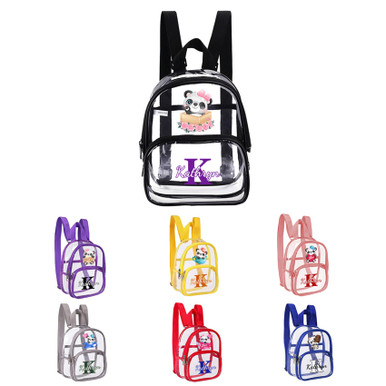 Personalized Panda Clear Backpack Custom Name Transparent Backpack Cute ...