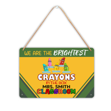 Personalized Teacher Name We Are the Brightest Crayons in The Box Metal ...