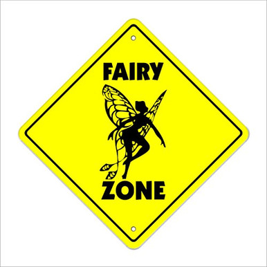 Fairy Crossing Sign Zone Xing | Indoor/Outdoor | 14" Tall Fairies Magic ...
