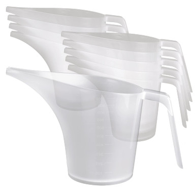 YAYODS 10 Pack 32 oz Measuring Funnel Pitcher Plastic Large Easy Pour ...