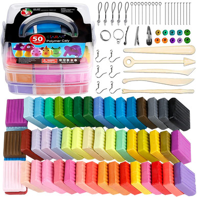 CiaraQ Polymer Clay-Oven Baked Modeling Clay with Sculpting Tools ...