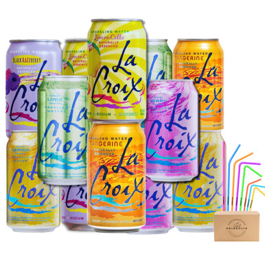 LaCroix Sparkling Water Variety Pack, 12 Fl Oz Cans - (12 Pack With drinkolin straws) By ...