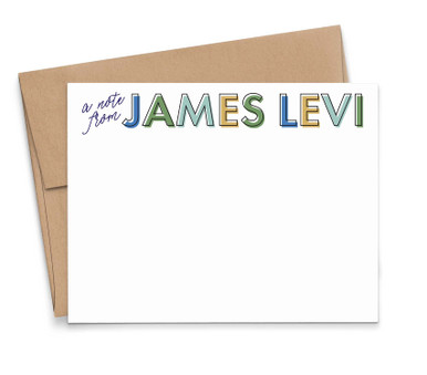 Personalized Thank You Stationery for Boys, Personalized FLAT ...