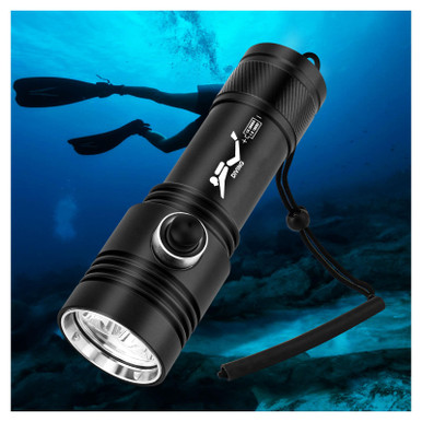 TURN RAISE Scuba Diving Light, Diving Flashlight 2600 Lumen IPX7 ...