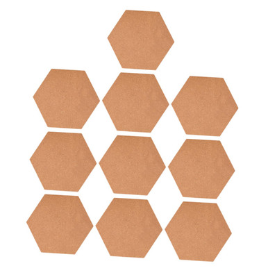 MAGICLULU 10pcs Hexagonal Plank Cork Board Strips School Notice Board ...
