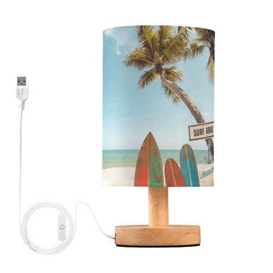 YYZZH Table Lamp Surfboard Palm Tree Anchor Tropical Beach in Surf Area ...